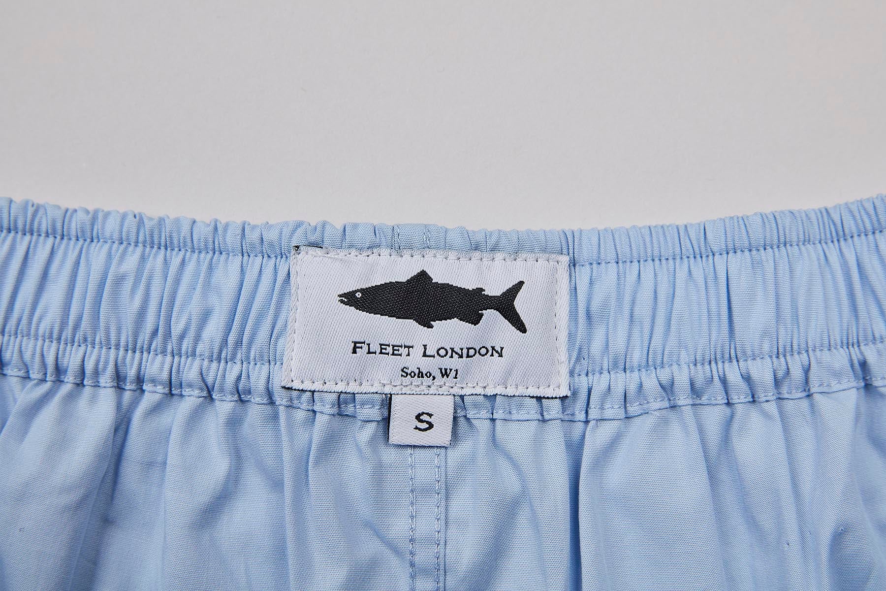 Premium Cotton Slim Fit Powder Blue Boxer Shorts - Fleet London – Fleet ...