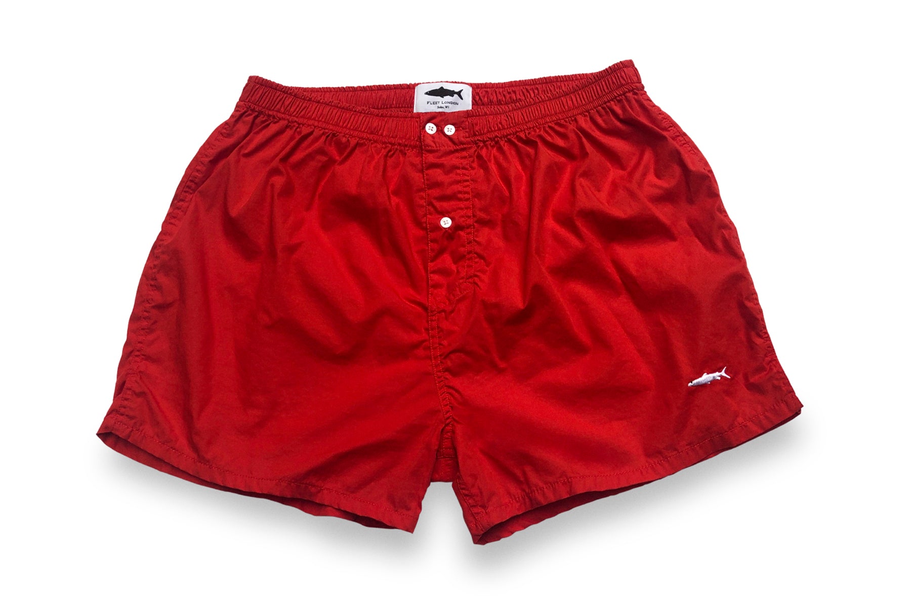 Premium Cotton Slim Fit Red Boxer Shorts - Fleet London – Fleet London ...